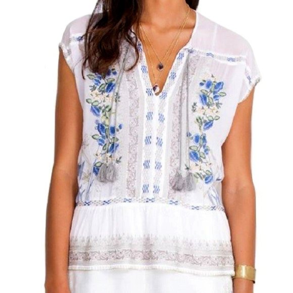 Johnny Was | Tops | Johnny Was Noah Blouse White C16215 | Poshmark